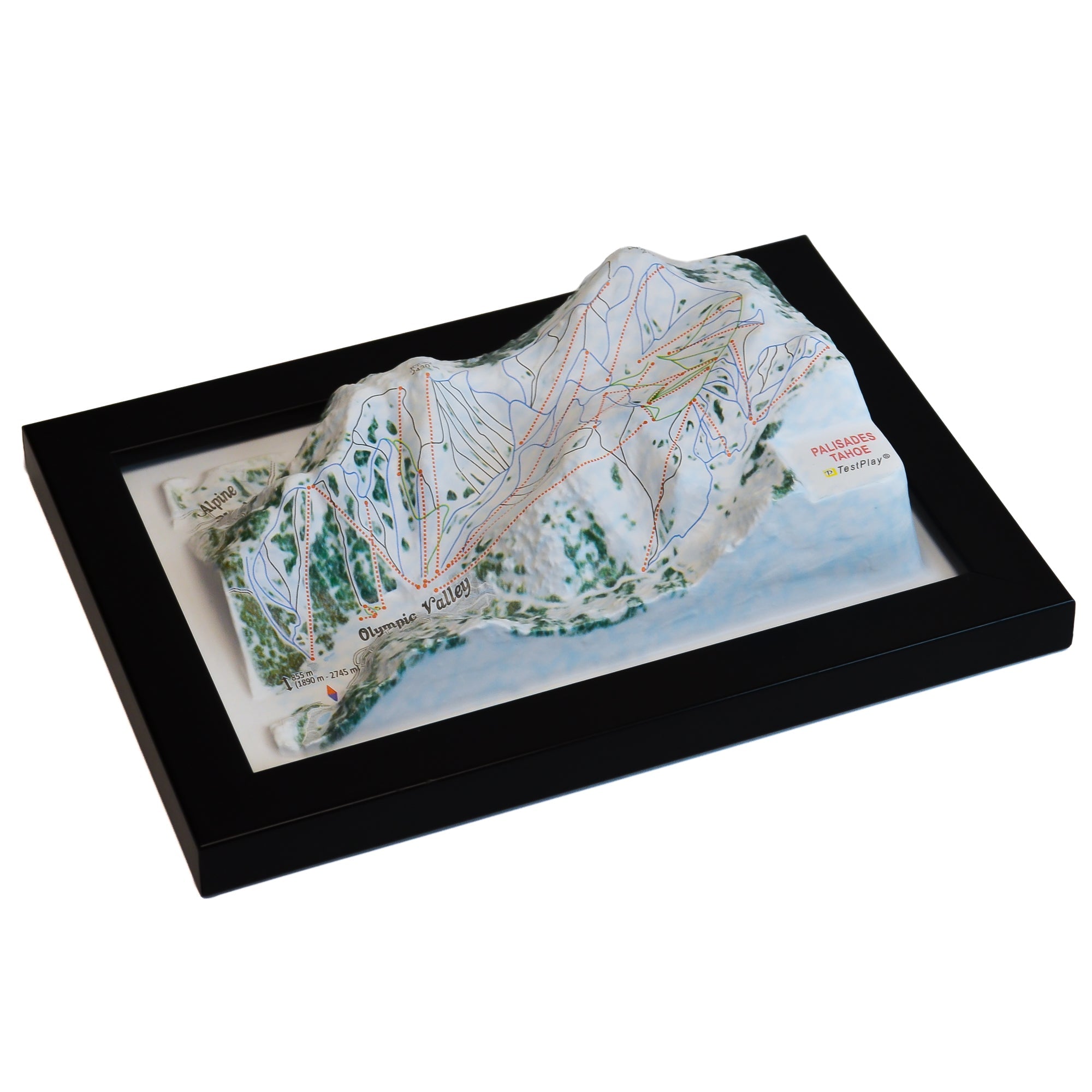 TestPlayNA Palisades Tahoe Ski Resort 3D Map, Lake Tahoe – RaisedRelief.com