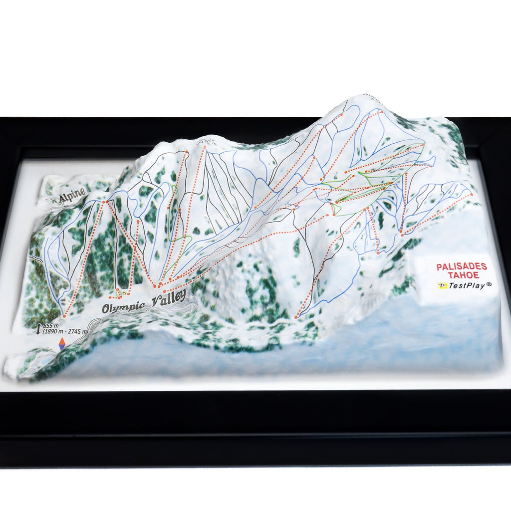 TestPlayNA Palisades Tahoe Ski Resort 3D Map, Lake Tahoe – RaisedRelief.com
