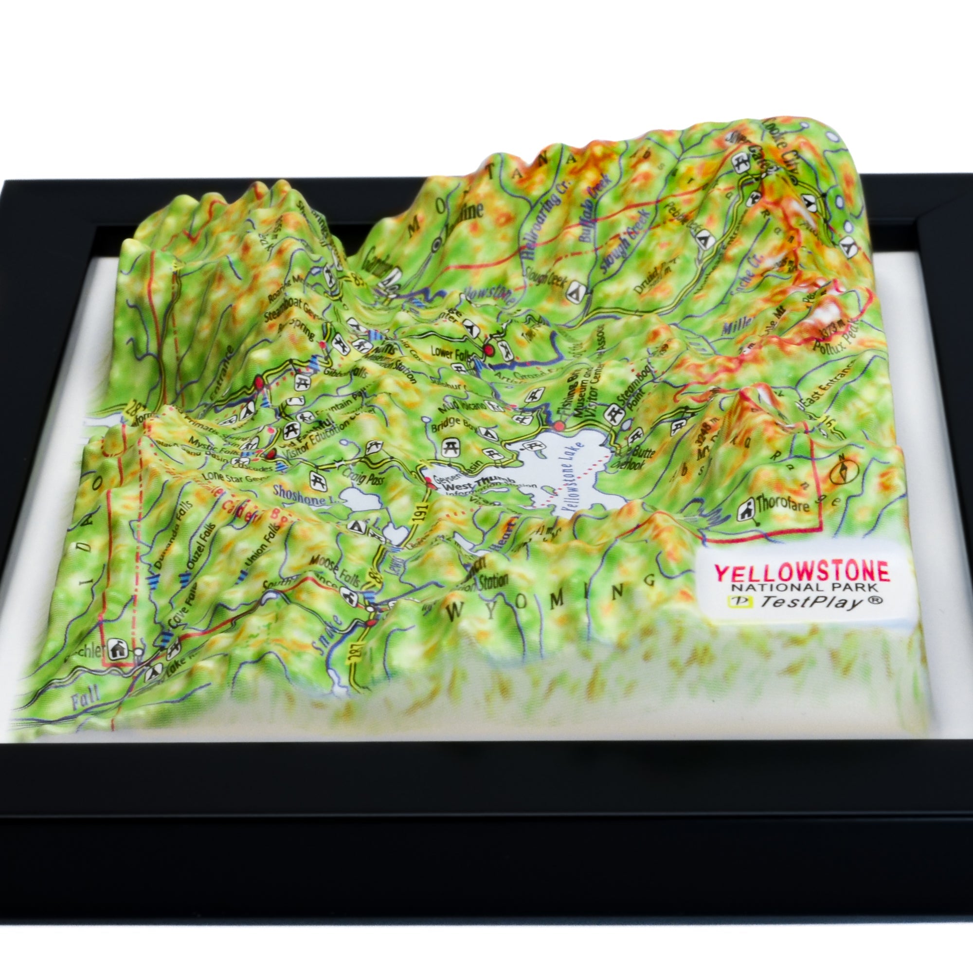 TestPlayNA Yellowstone National Park 3D Map – RaisedRelief.com