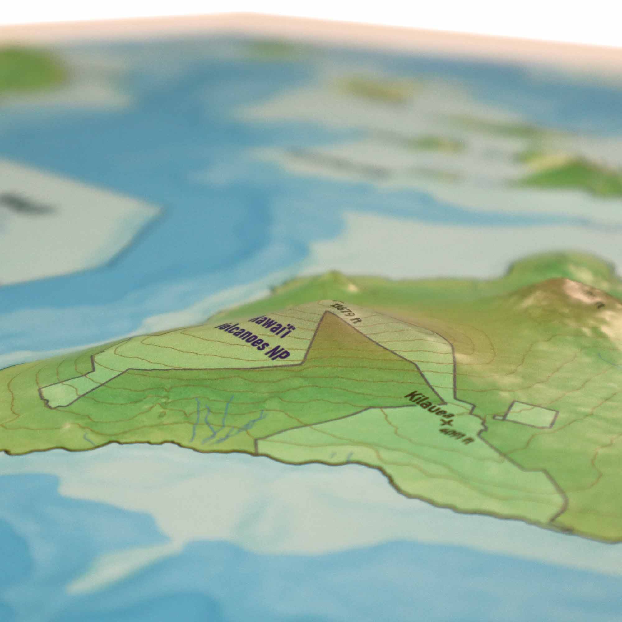 Hawaii Raised Relief Map - 3 Dimensional Map (3D) – RaisedRelief.com