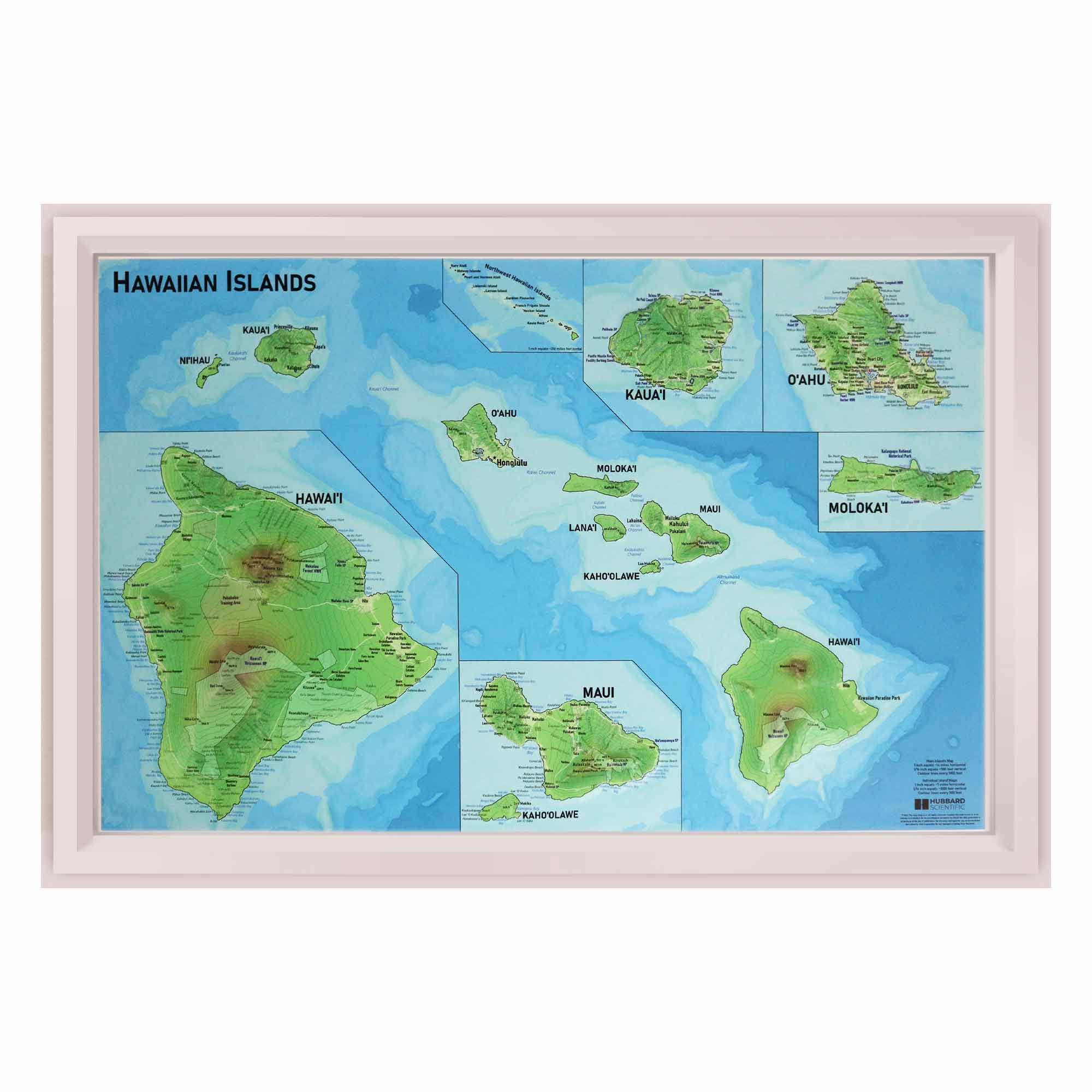 Hawaii Raised Relief Map - 3 Dimensional Map (3D) – RaisedRelief.com