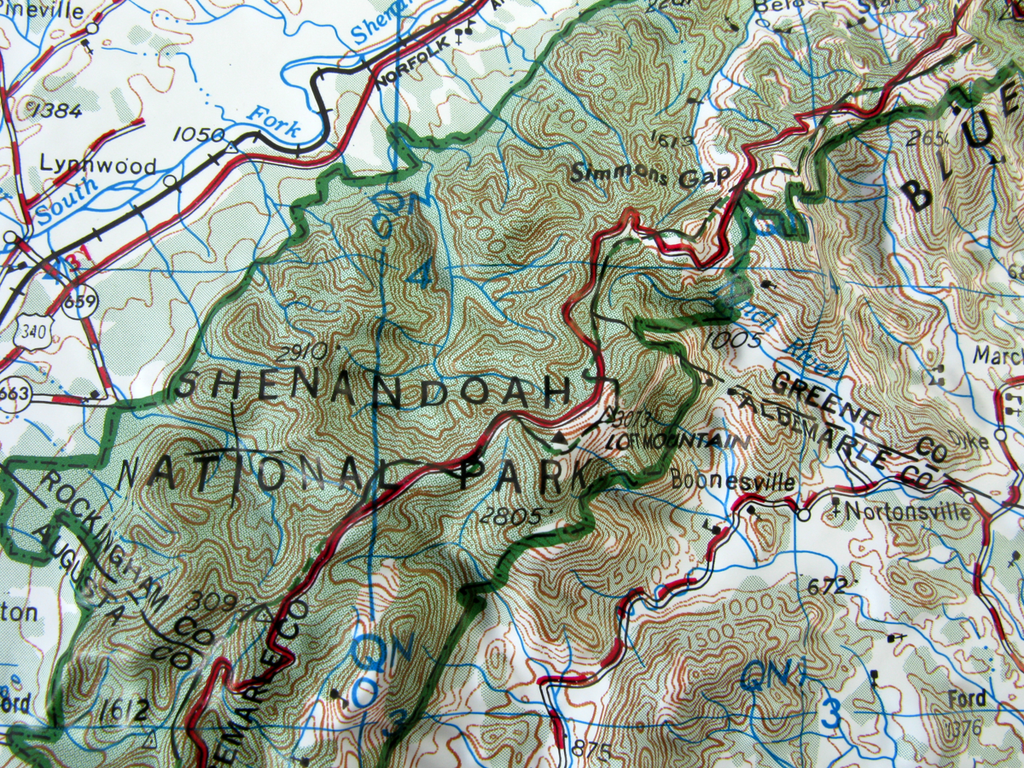 Shenandoah National Park Raised Relief 3D Map – RaisedRelief.com
