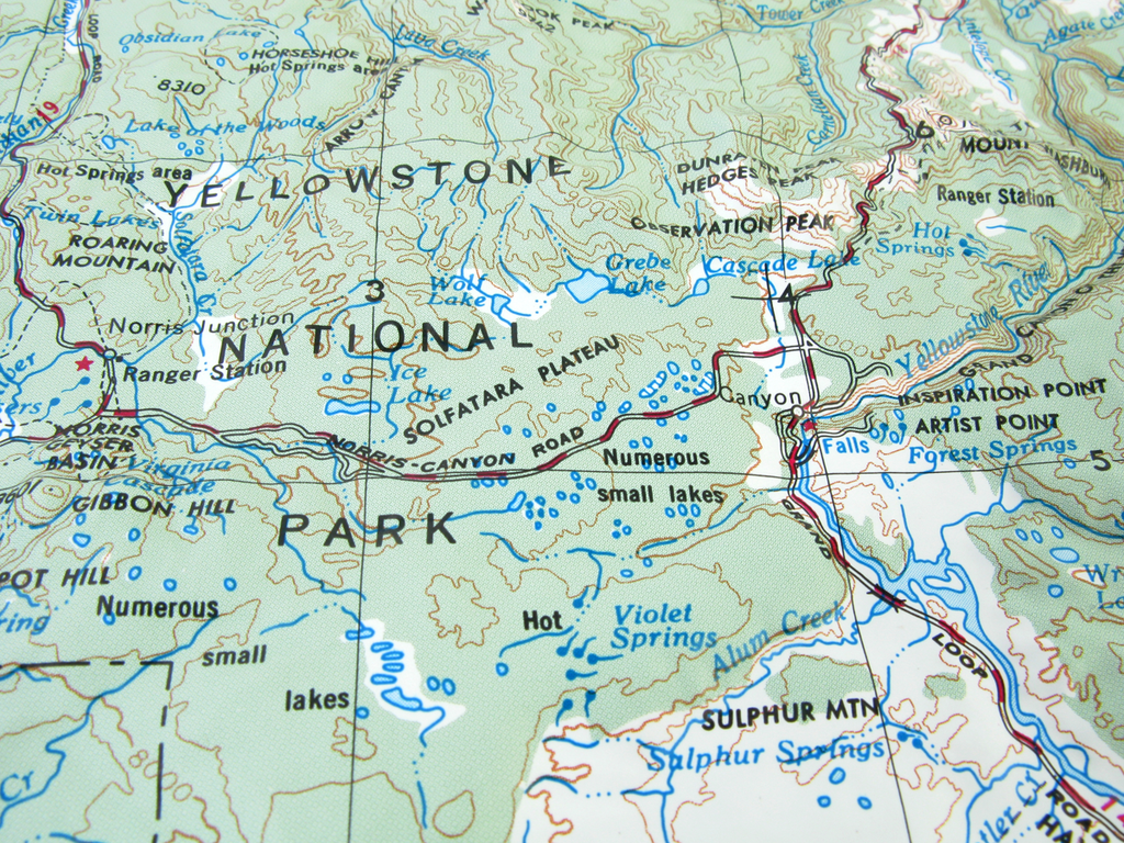 Yellowstone National Park Raised Relief 3D Map – RaisedRelief.com