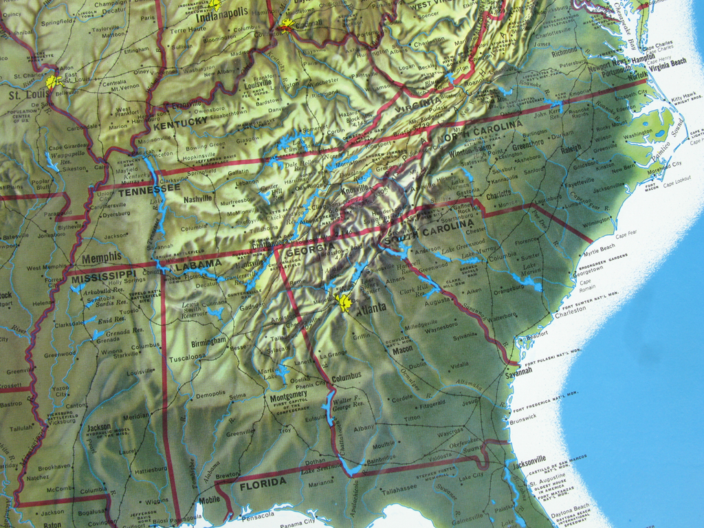 United States Raised Relief 3D map – RaisedRelief.com