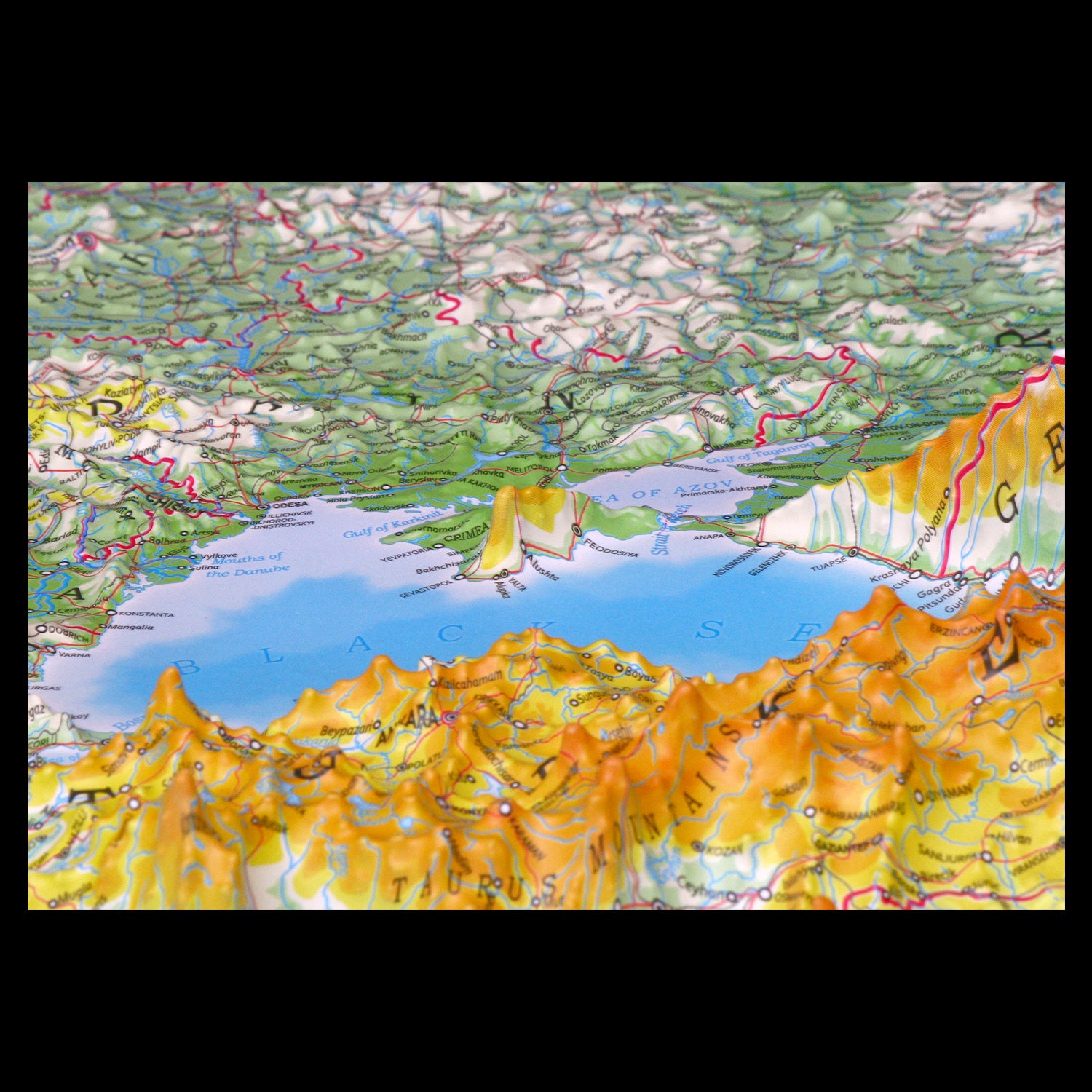 Europe Three-Dimensional 3D Raised Relief Map – RaisedRelief.com