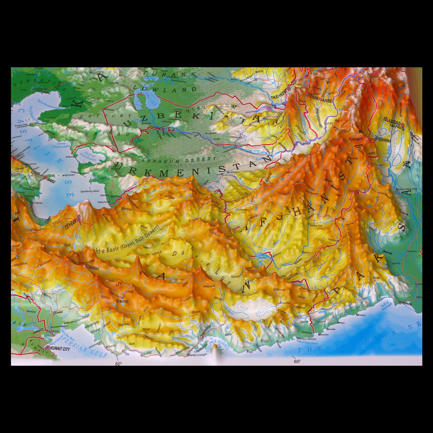 Europe Three-Dimensional 3D Raised Relief Map – RaisedRelief.com