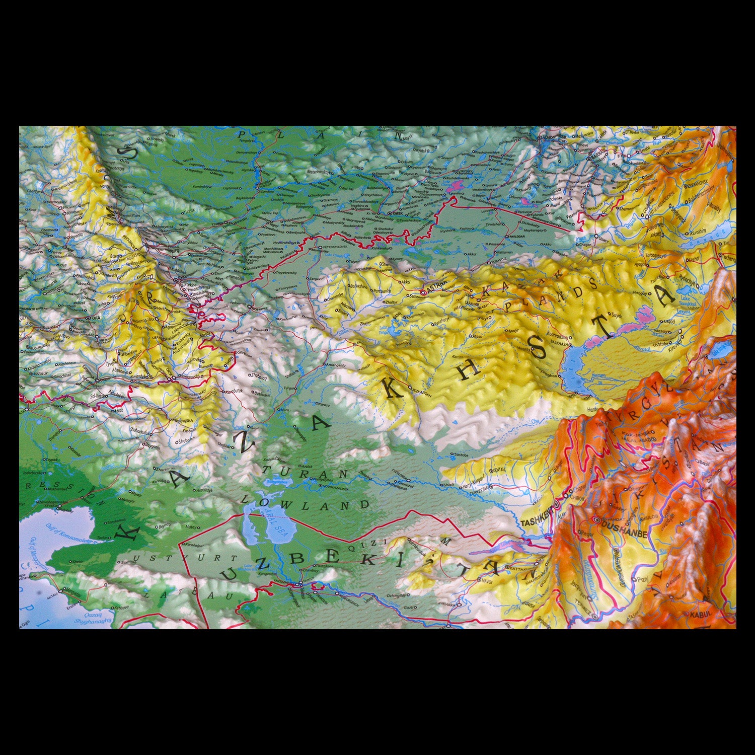 Europe Three-Dimensional 3D Raised Relief Map – RaisedRelief.com