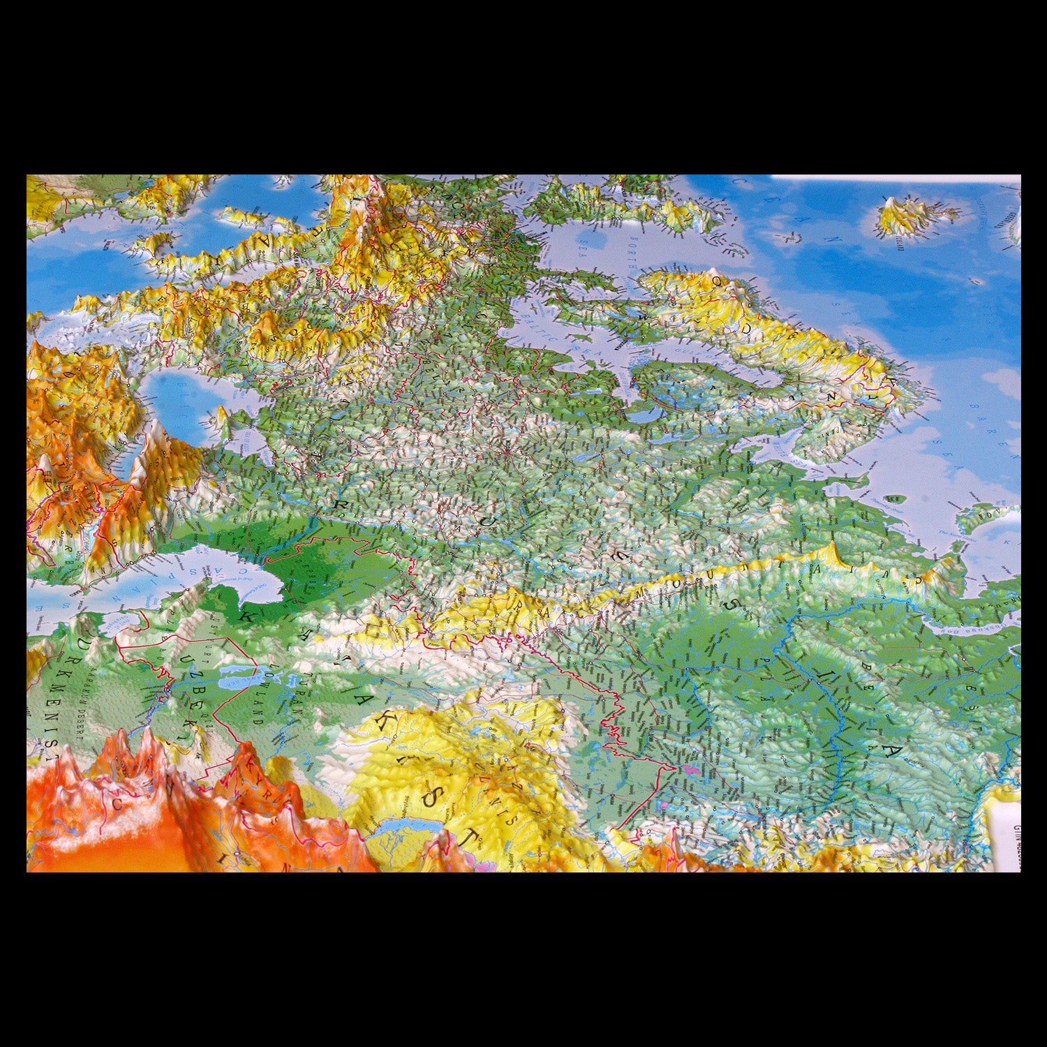 Europe Three-Dimensional 3D Raised Relief Map – RaisedRelief.com