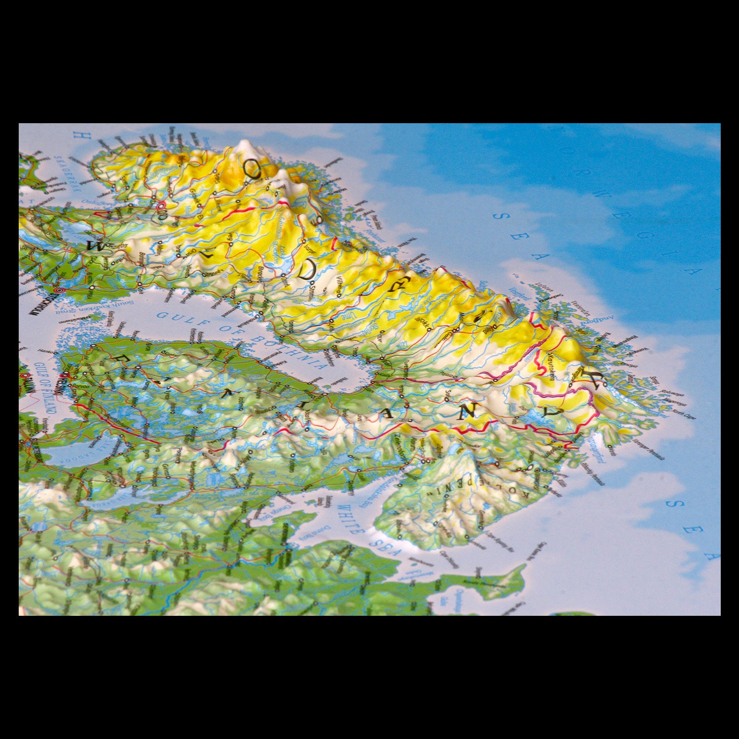 Europe Three-Dimensional 3D Raised Relief Map – RaisedRelief.com