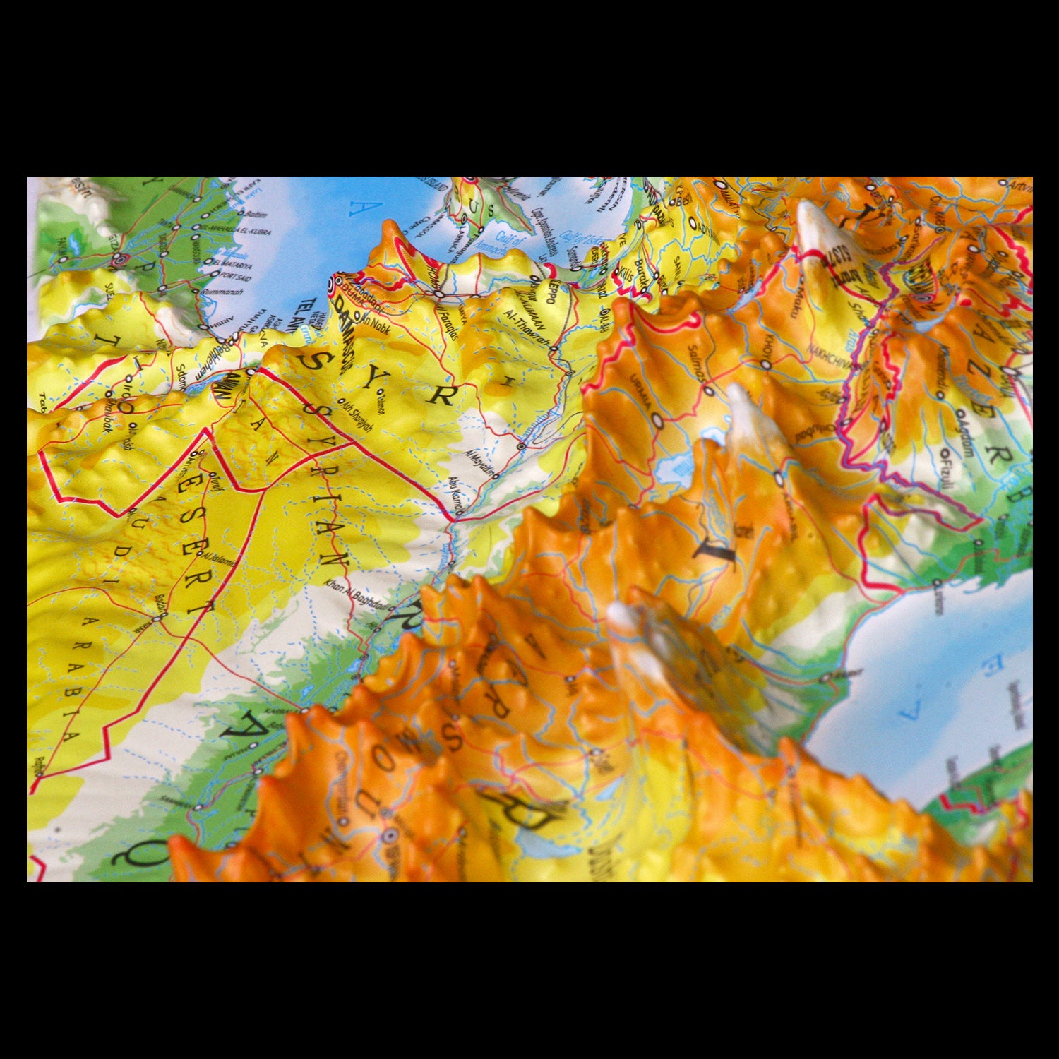 Europe Three-Dimensional 3D Raised Relief Map – RaisedRelief.com