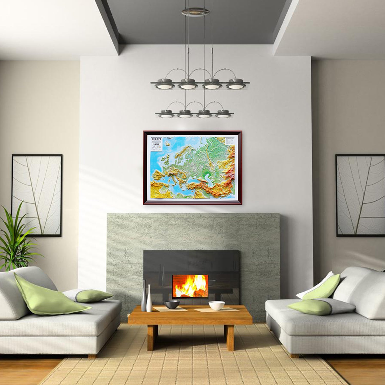 Europe Three-Dimensional 3D Raised Relief Map – RaisedRelief.com