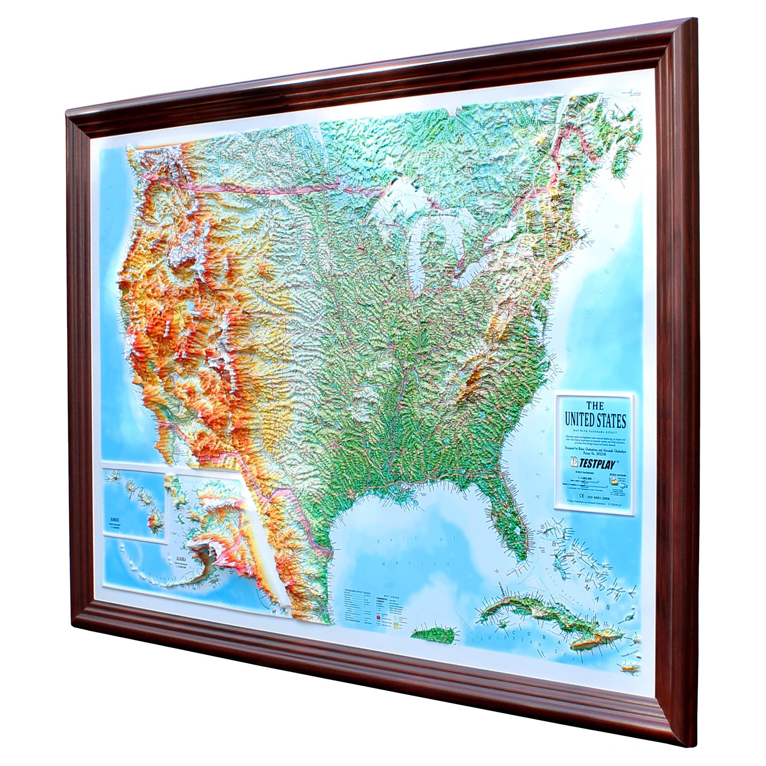 United States Three-Dimensional 3D Raised Relief Map – RaisedRelief.com