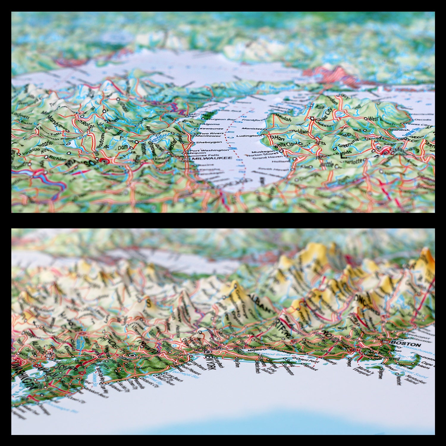 United States Three-Dimensional 3D Raised Relief Map – RaisedRelief.com