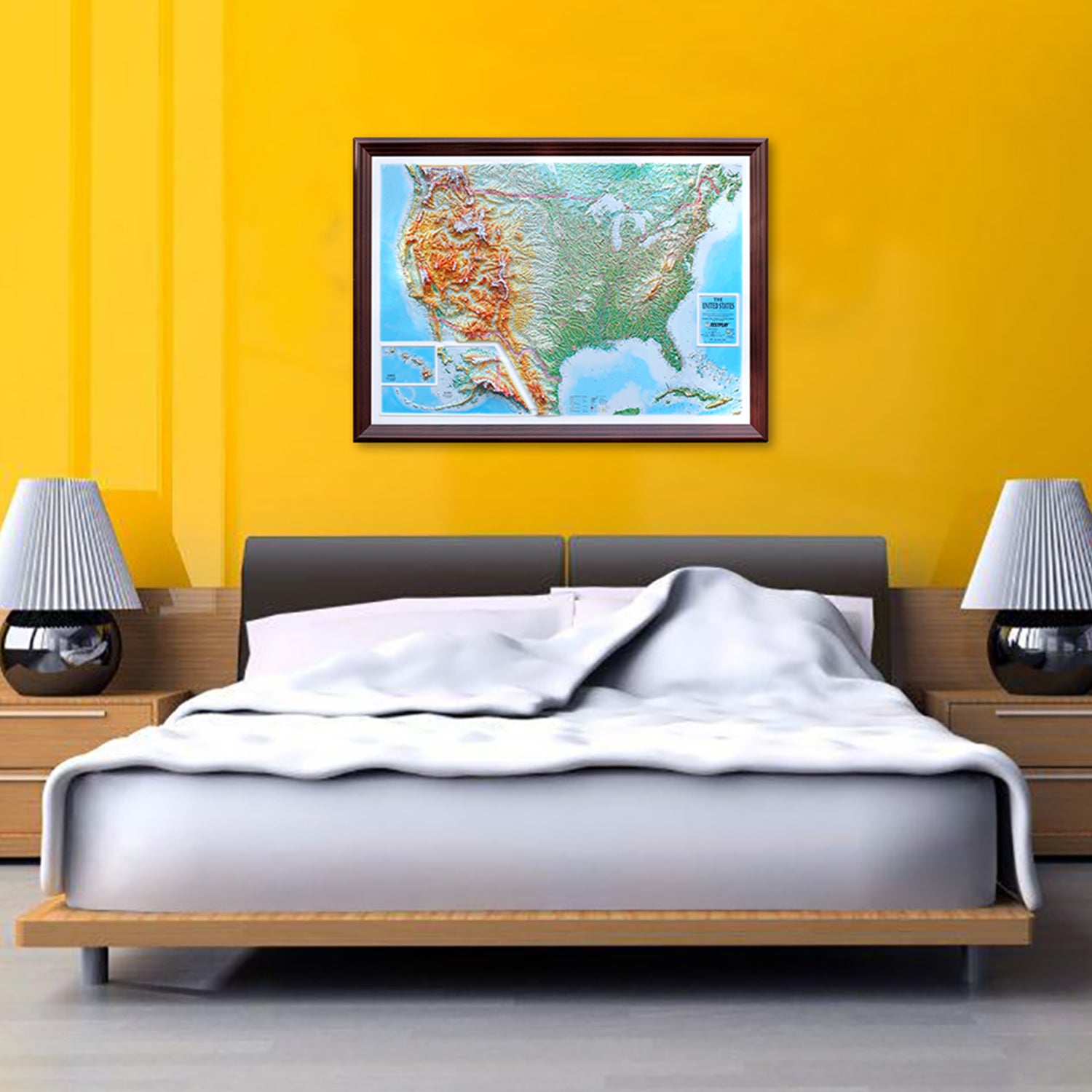 United States Three-Dimensional 3D Raised Relief Map – RaisedRelief.com