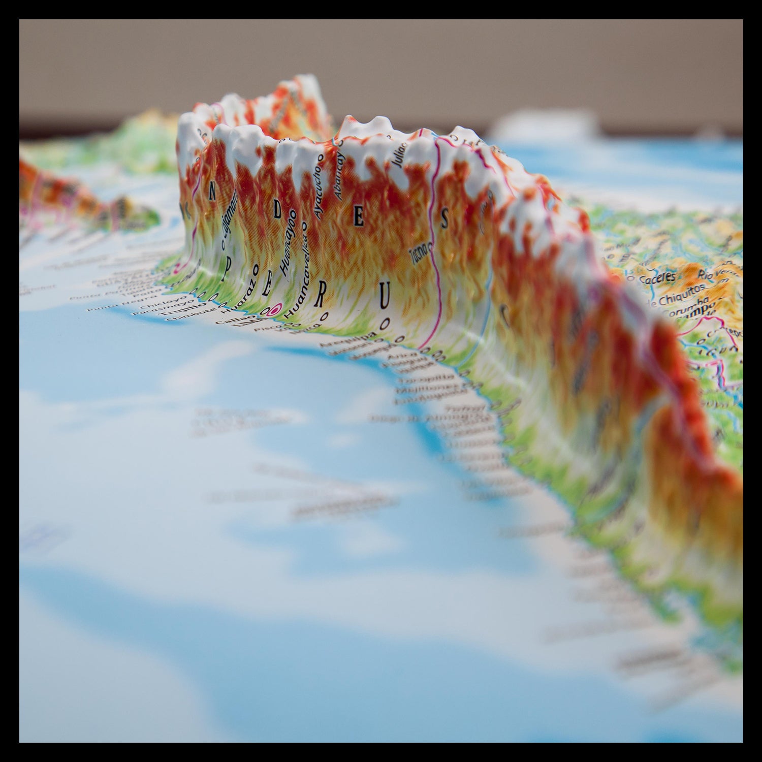 World Three-Dimensional 3D Raised Relief Map – RaisedRelief.com