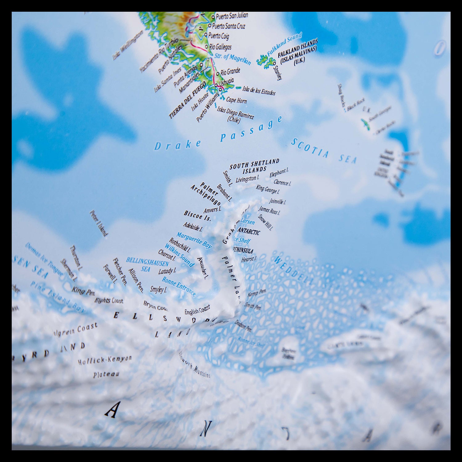 World Three-Dimensional 3D Raised Relief Map – RaisedRelief.com