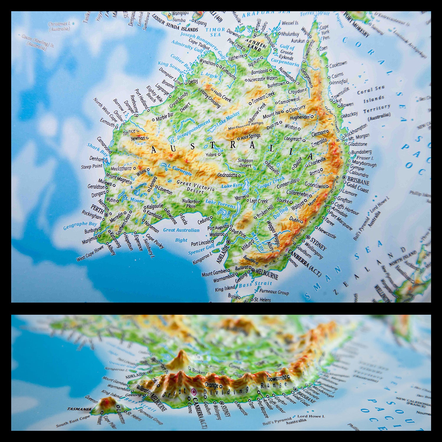 World Three-Dimensional 3D Raised Relief Map – RaisedRelief.com
