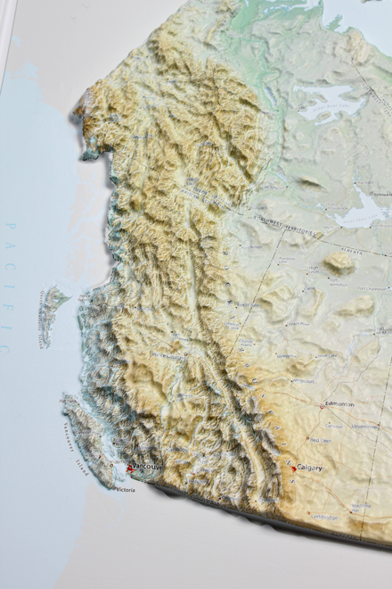 Canada Raised Relief 3D map – RaisedRelief.com