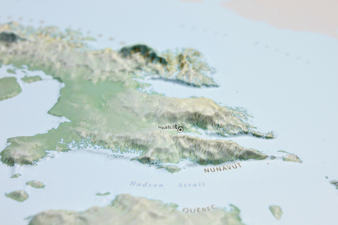 Canada Raised Relief 3D map – RaisedRelief.com