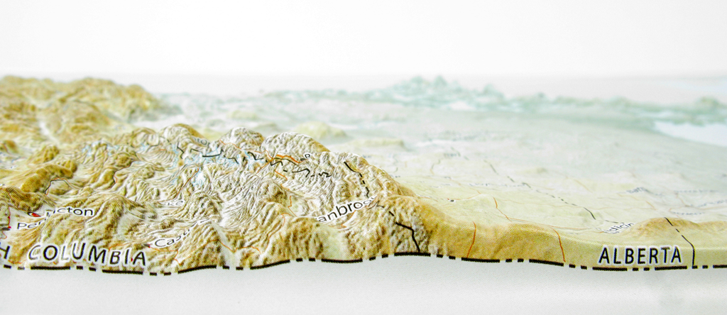 Canada Raised Relief 3D map – RaisedRelief.com