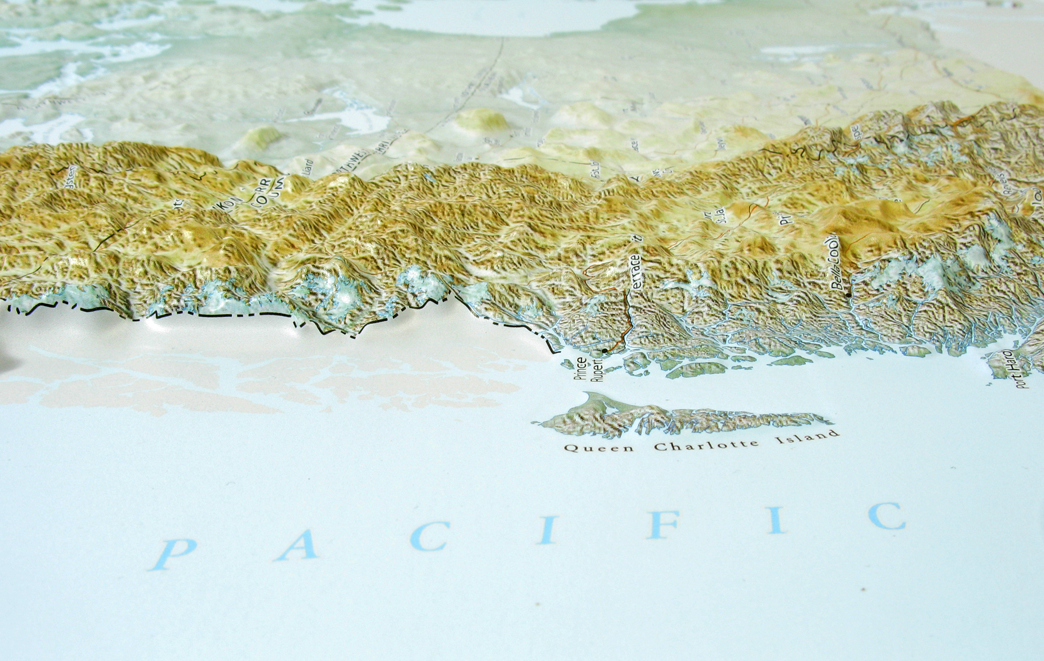 Canada Raised Relief 3D map – RaisedRelief.com