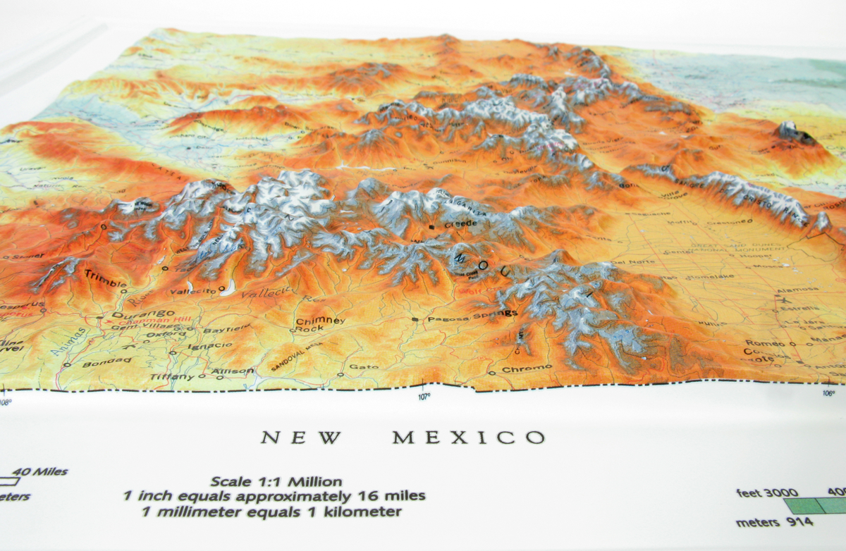 Colorado Raised Relief 3D map – RaisedRelief.com