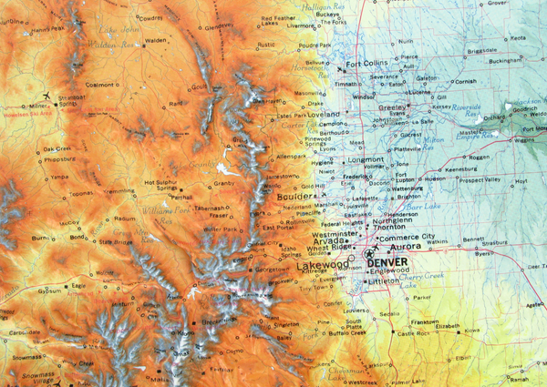 Colorado Raised Relief 3D map – RaisedRelief.com