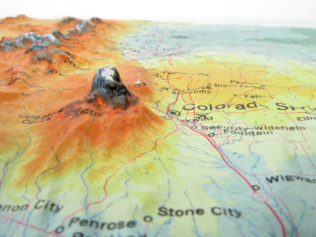 Colorado Raised Relief 3D map – RaisedRelief.com
