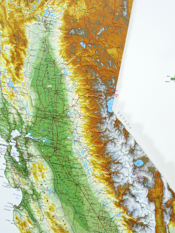 California Raised Relief 3D map – RaisedRelief.com