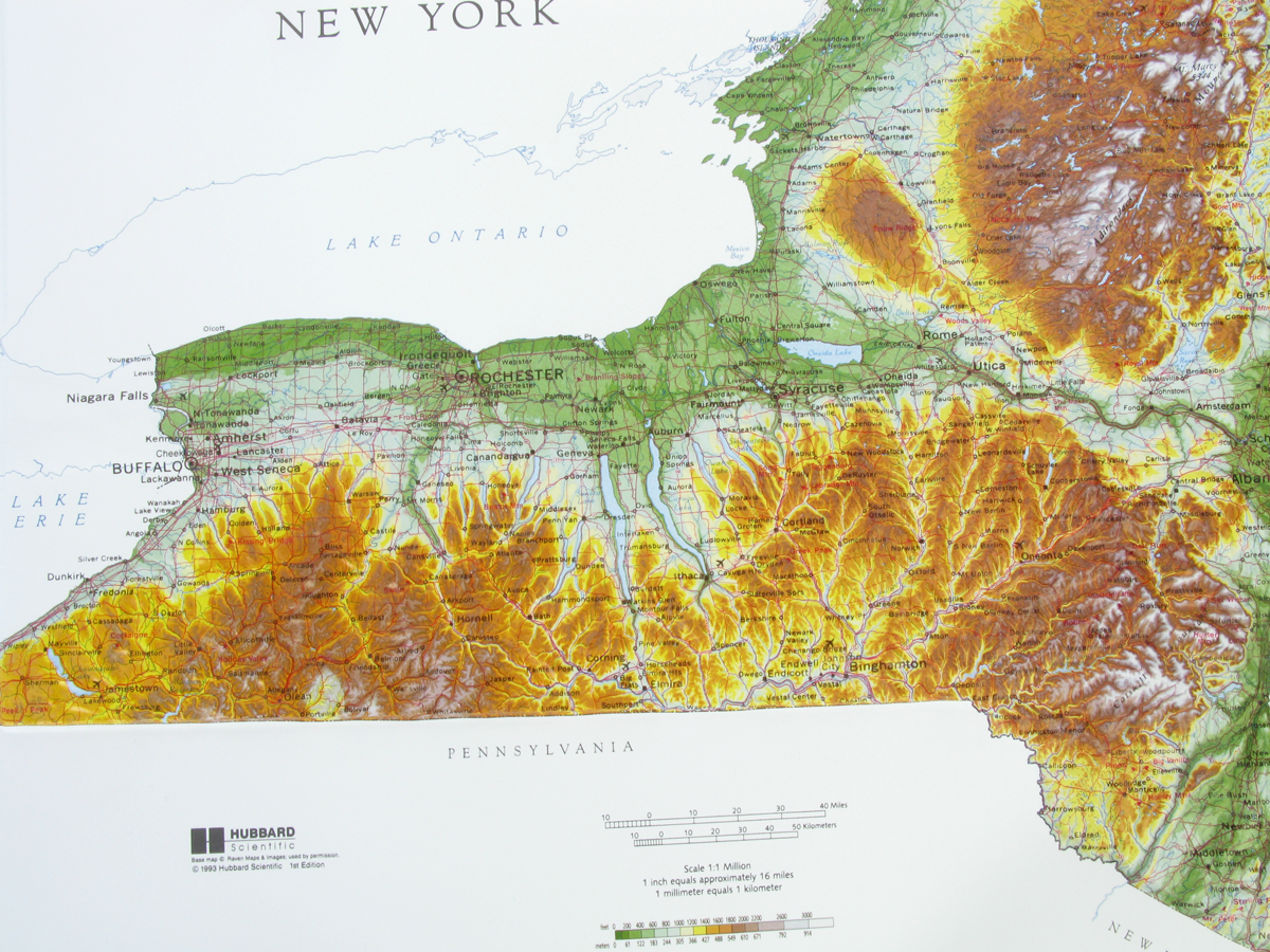 New York Raised Relief 3D map – RaisedRelief.com