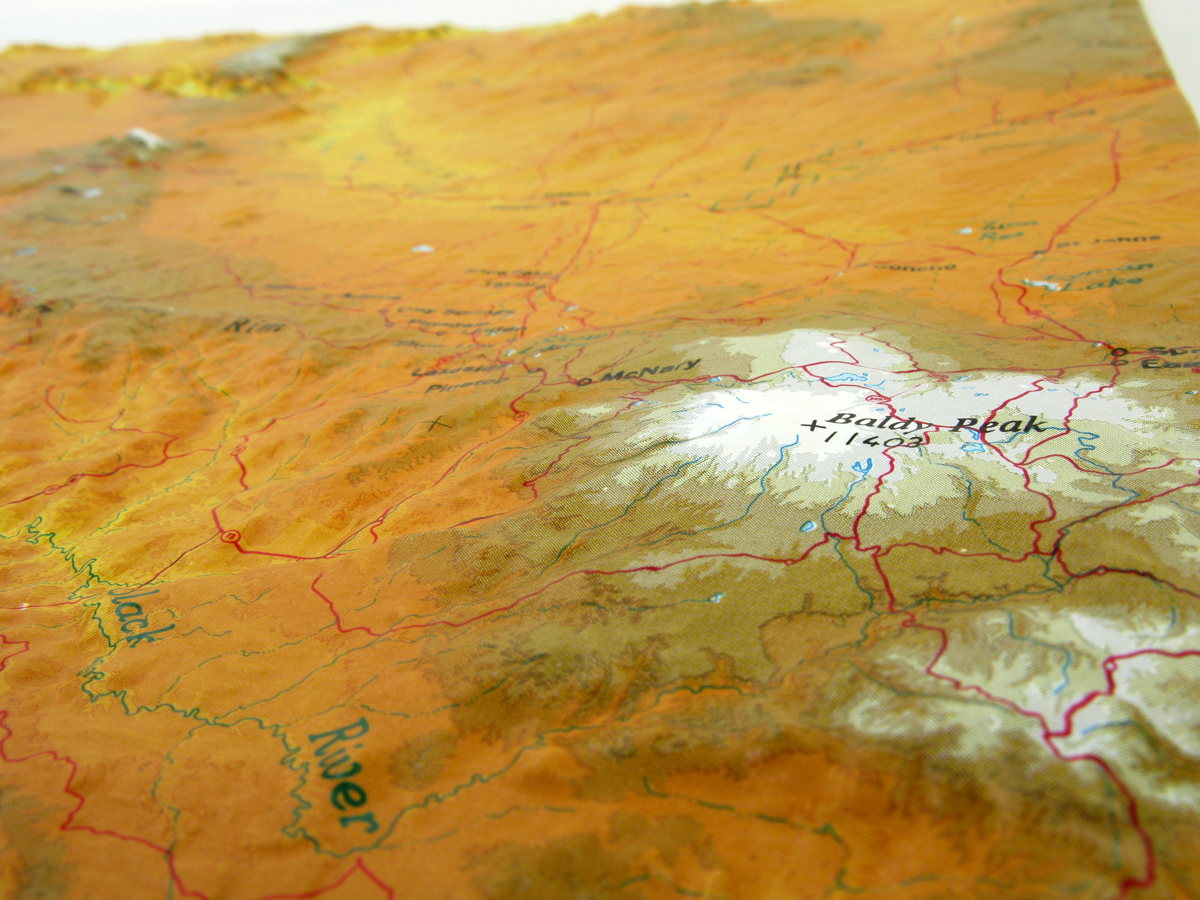 Arizona Raised Relief 3D map – RaisedRelief.com