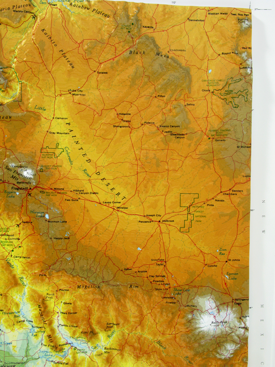 Arizona Raised Relief 3D map – RaisedRelief.com