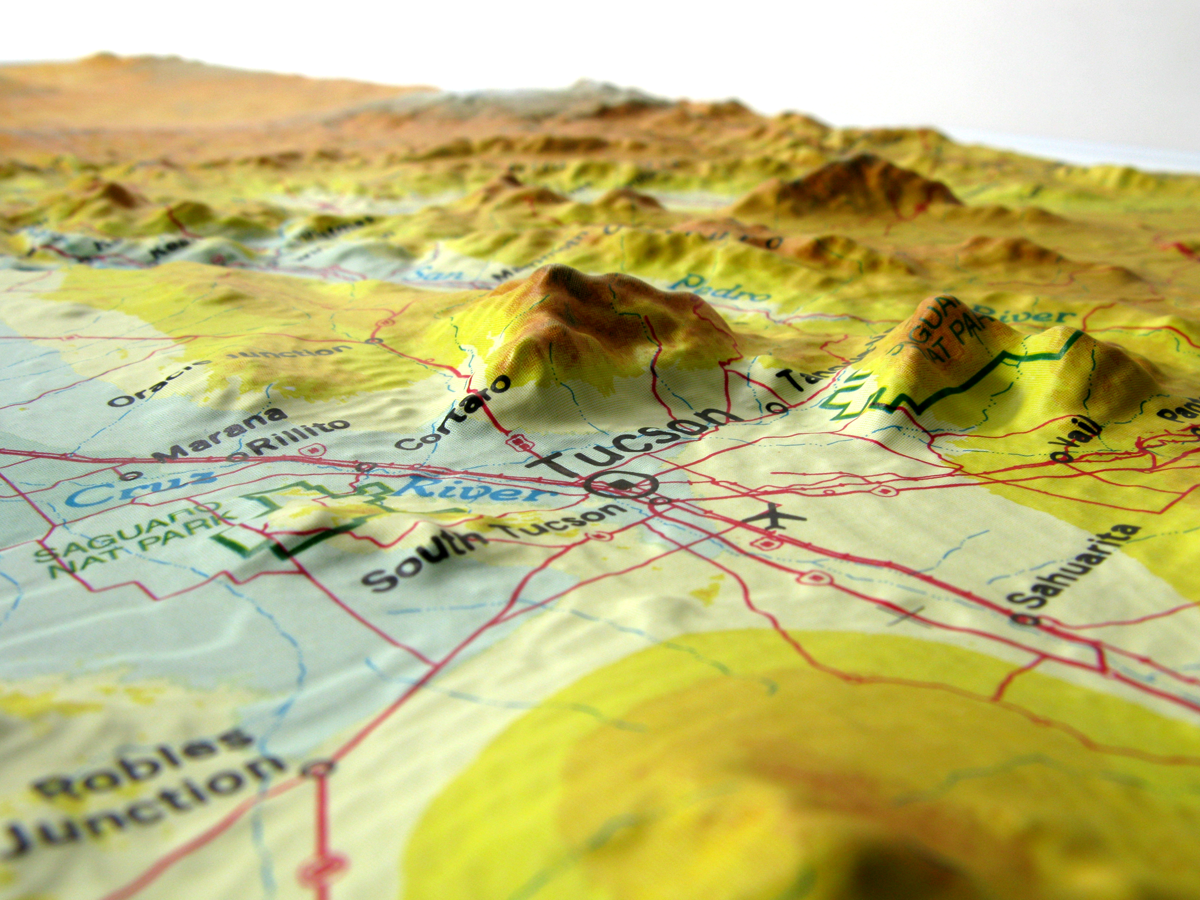 Arizona Raised Relief 3D map – RaisedRelief.com