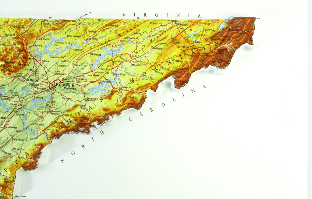 Tennessee Elevation Map Aerial