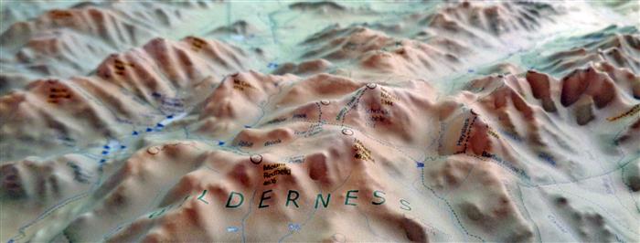 Adirondack High Peaks Three Dimensional 3D Raised Relief Map ...
