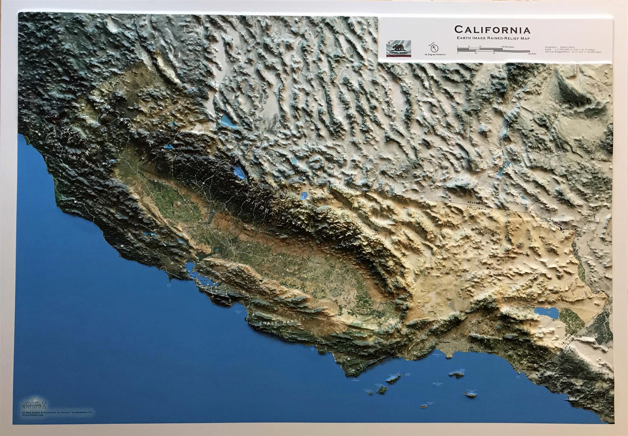Elevation Map Of California