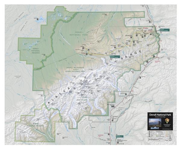 Denali National Park Three Dimensional 3D Raised Relief Map ...