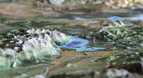 Yellowstone National Park Three Dimensional 3D Raised Relief Map ...