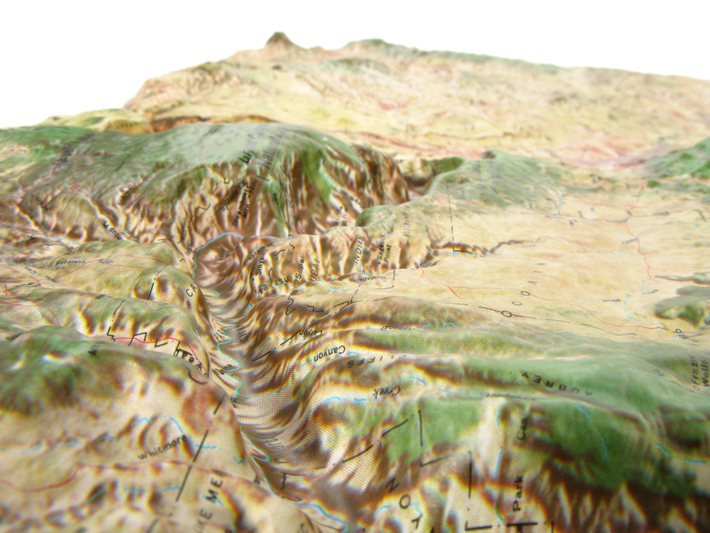 Arizona - Satellite Raised Relief 3D map – RaisedRelief.com
