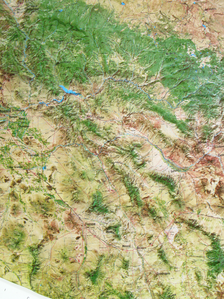 Arizona - Satellite Raised Relief 3D map – RaisedRelief.com