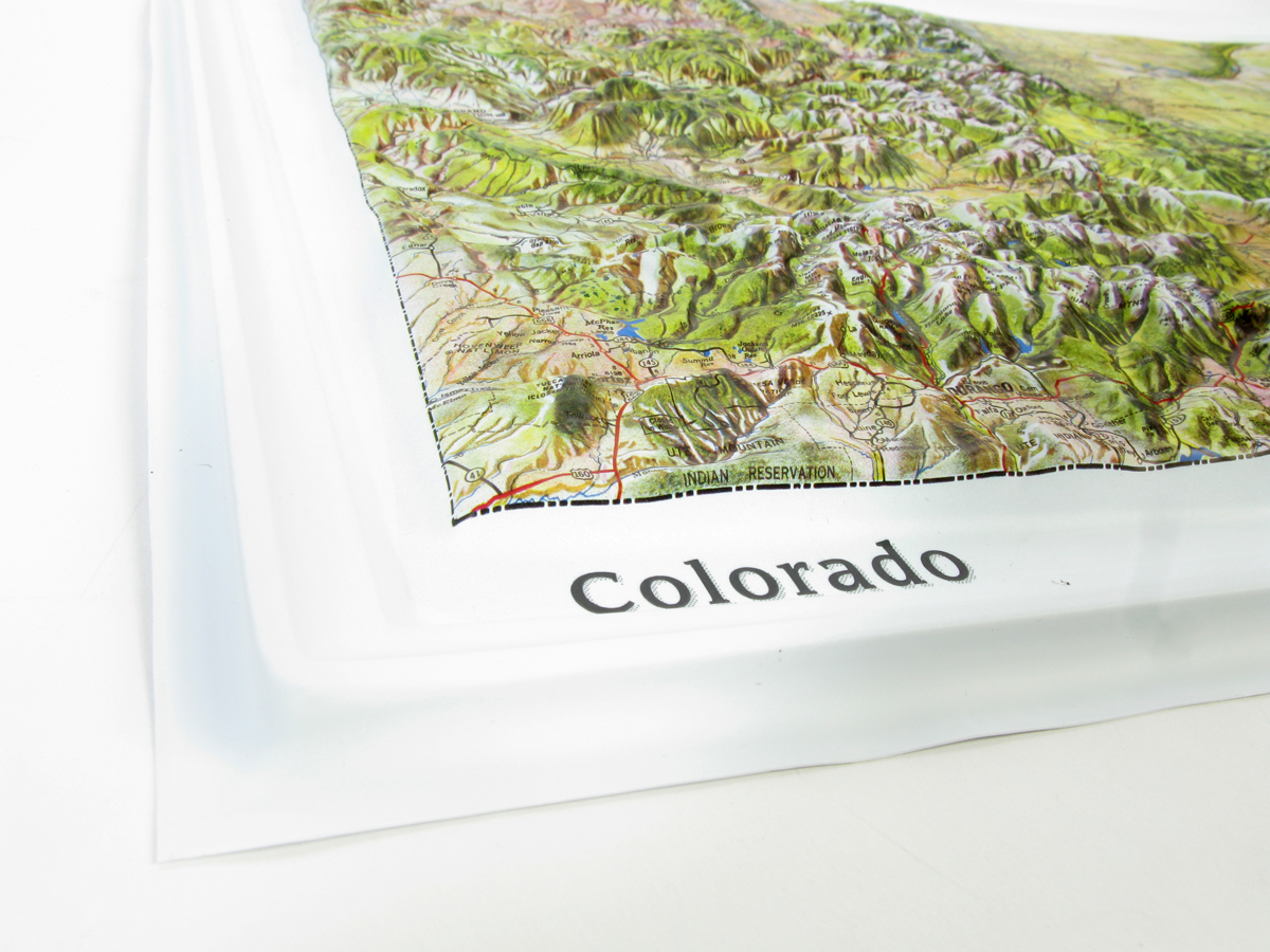 Colorado - Natural Color Relief (NCR) Series Raised Relief 3D map ...