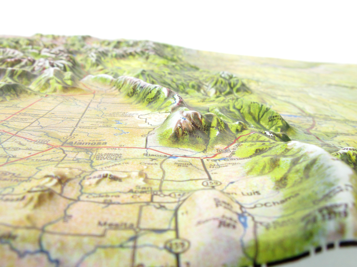 Colorado - Natural Color Relief (NCR) Series Raised Relief 3D map ...