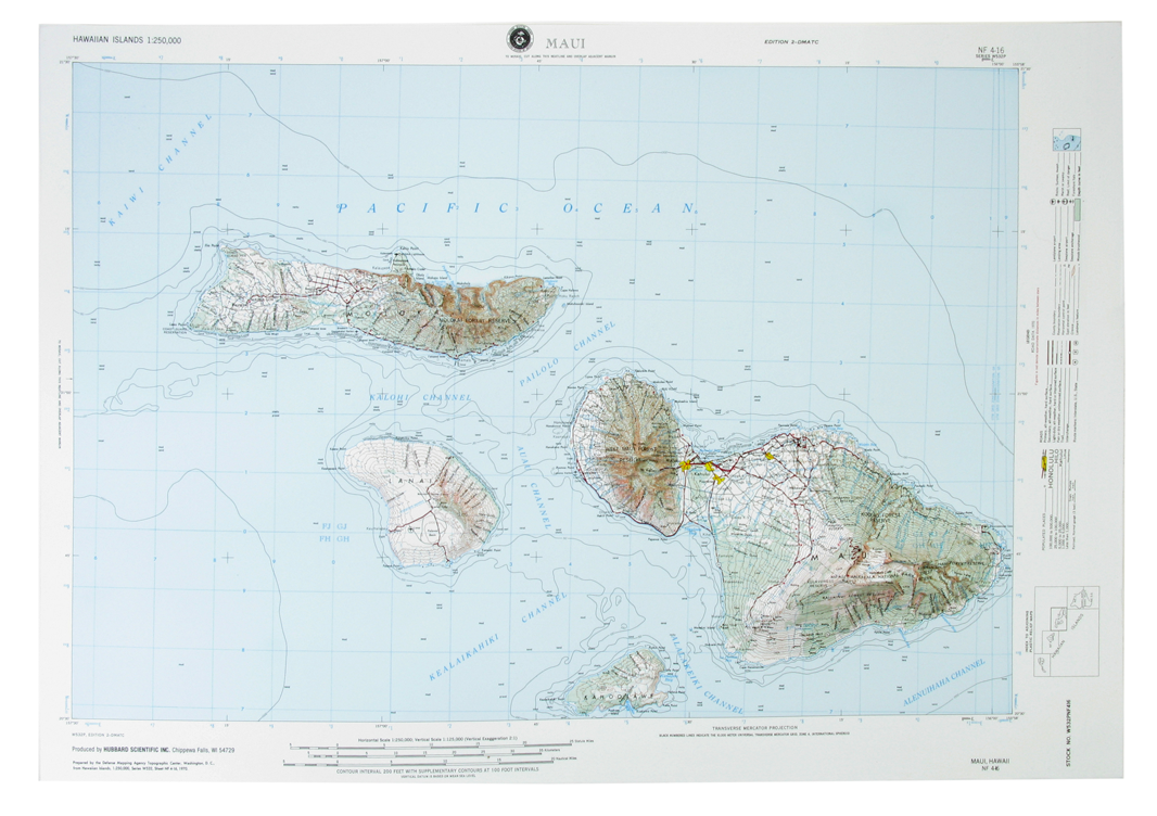 Maui USGS Regional Raised Relief 3D map – RaisedRelief.com