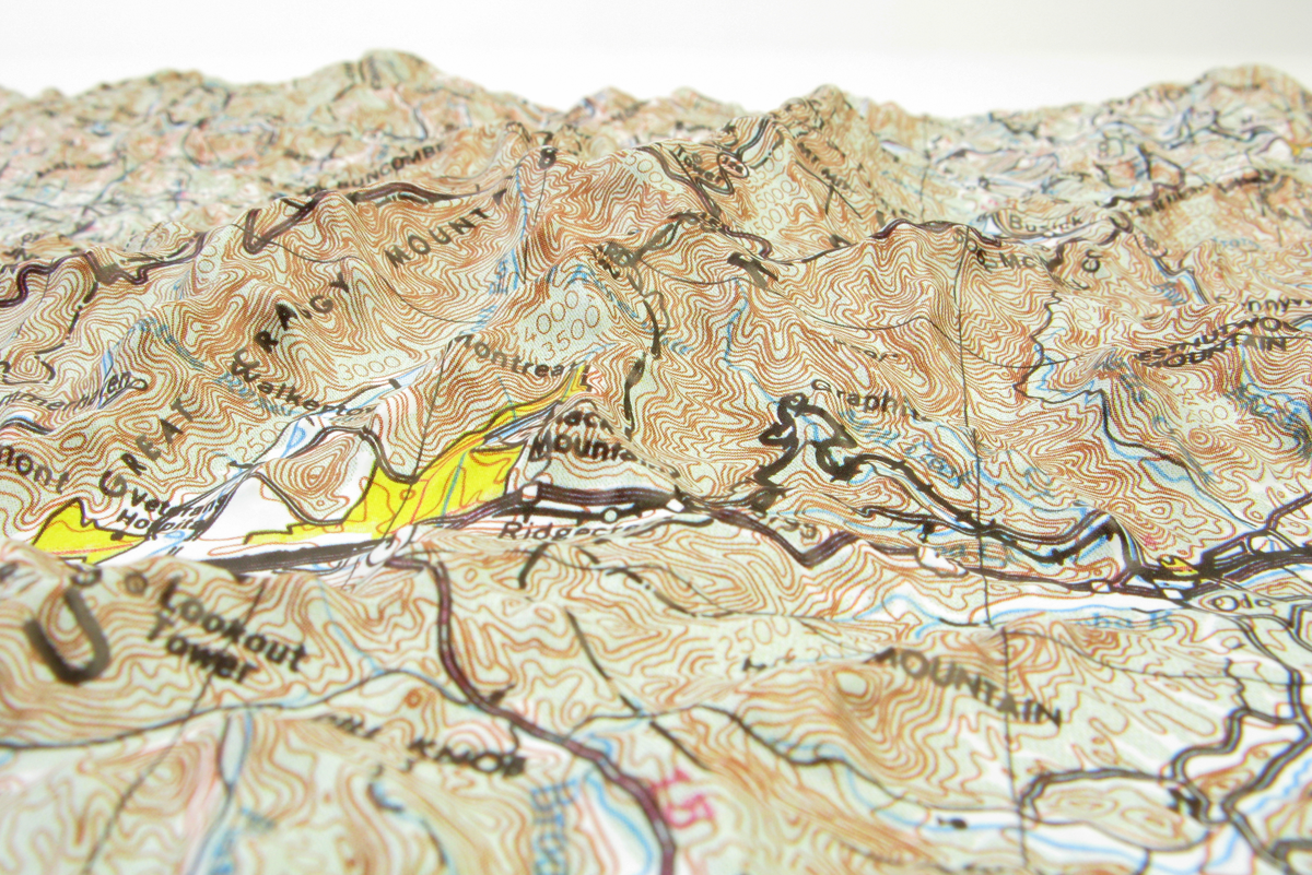 Knoxville USGS Regional Raised Relief 3D map – RaisedRelief.com