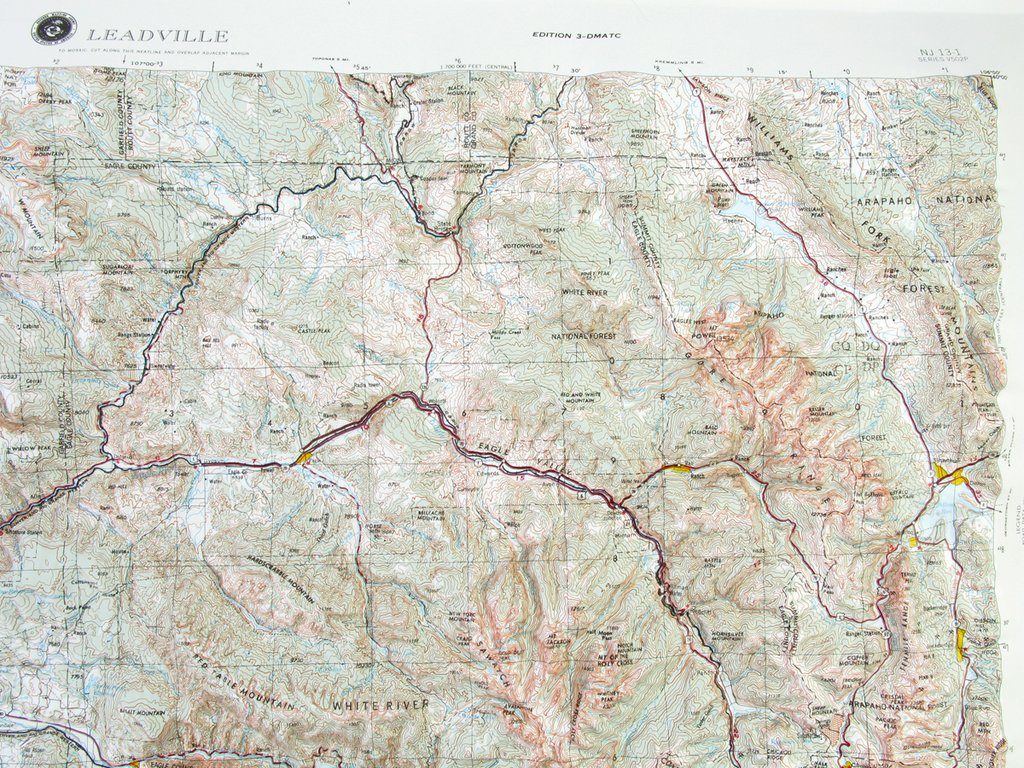 Leadville USGS Regional Raised Relief 3D map – RaisedRelief.com
