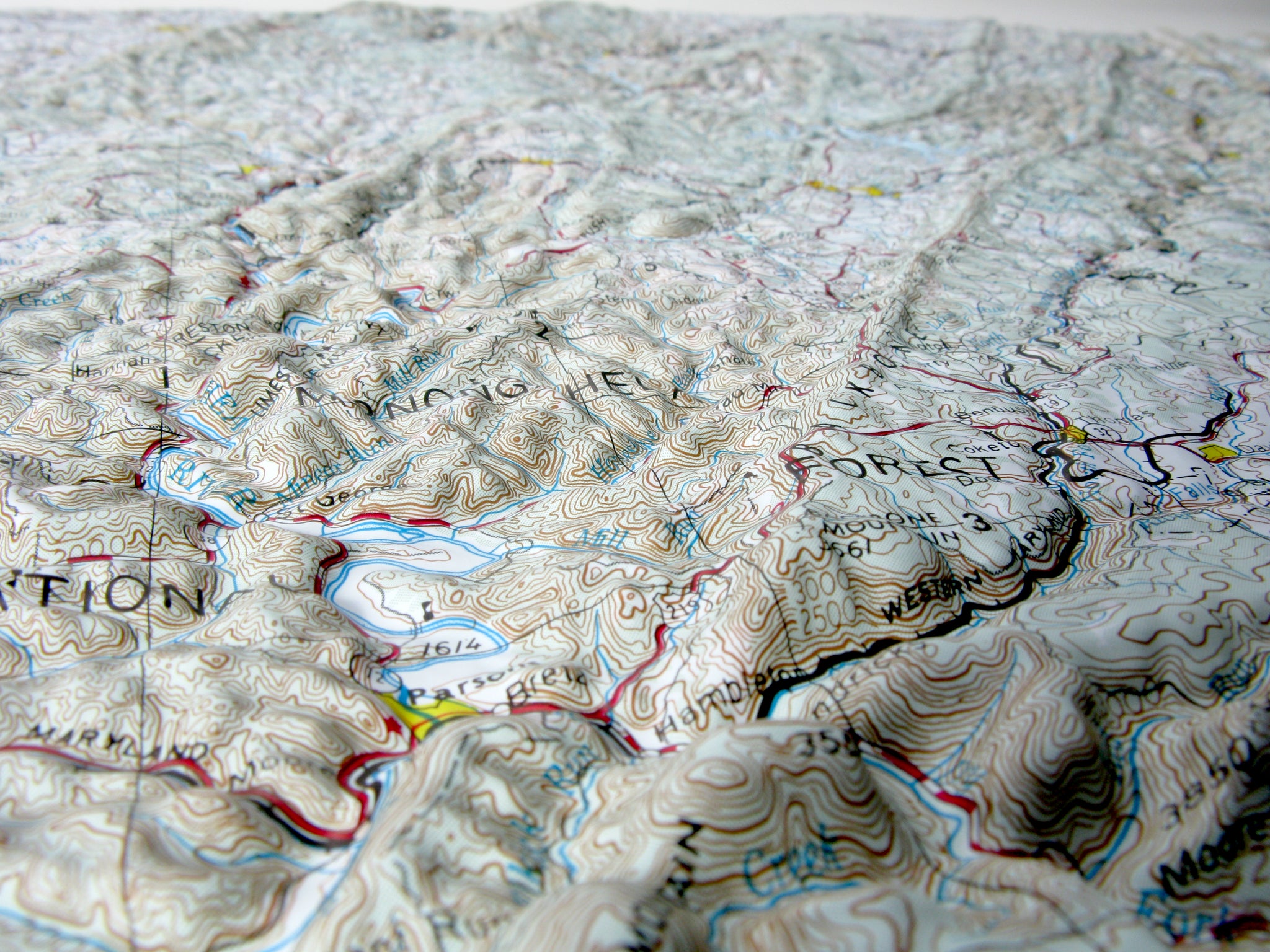 Cumberland USGS Regional Raised Relief 3D map – RaisedRelief.com