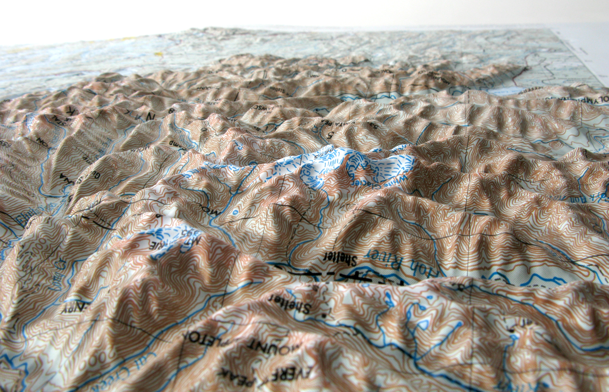 Seattle USGS Regional Raised Relief 3D map – RaisedRelief.com