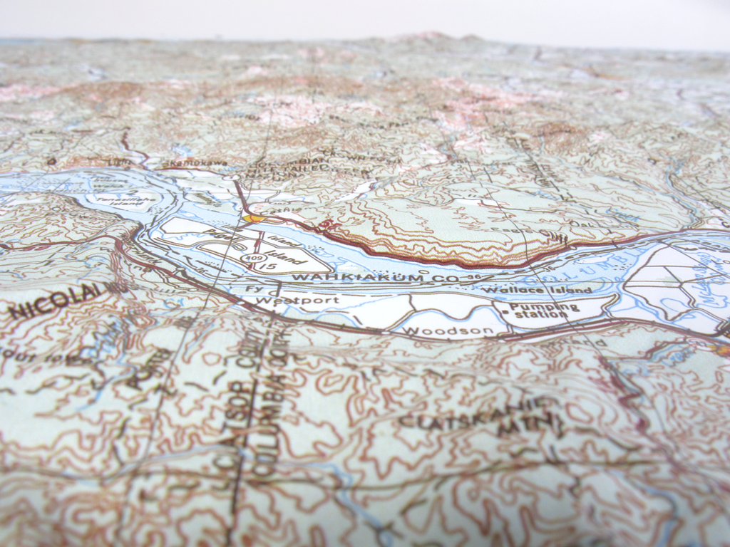 Hoquiam USGS Regional Raised Relief 3D map – RaisedRelief.com
