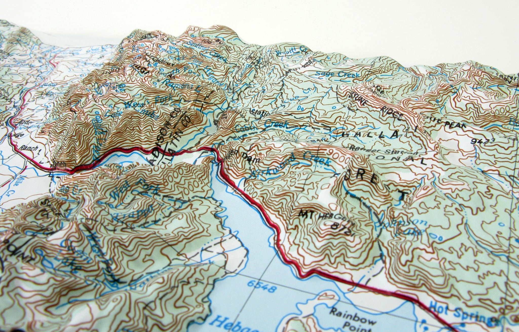 Ashton USGS Regional Raised Relief 3D map – RaisedRelief.com