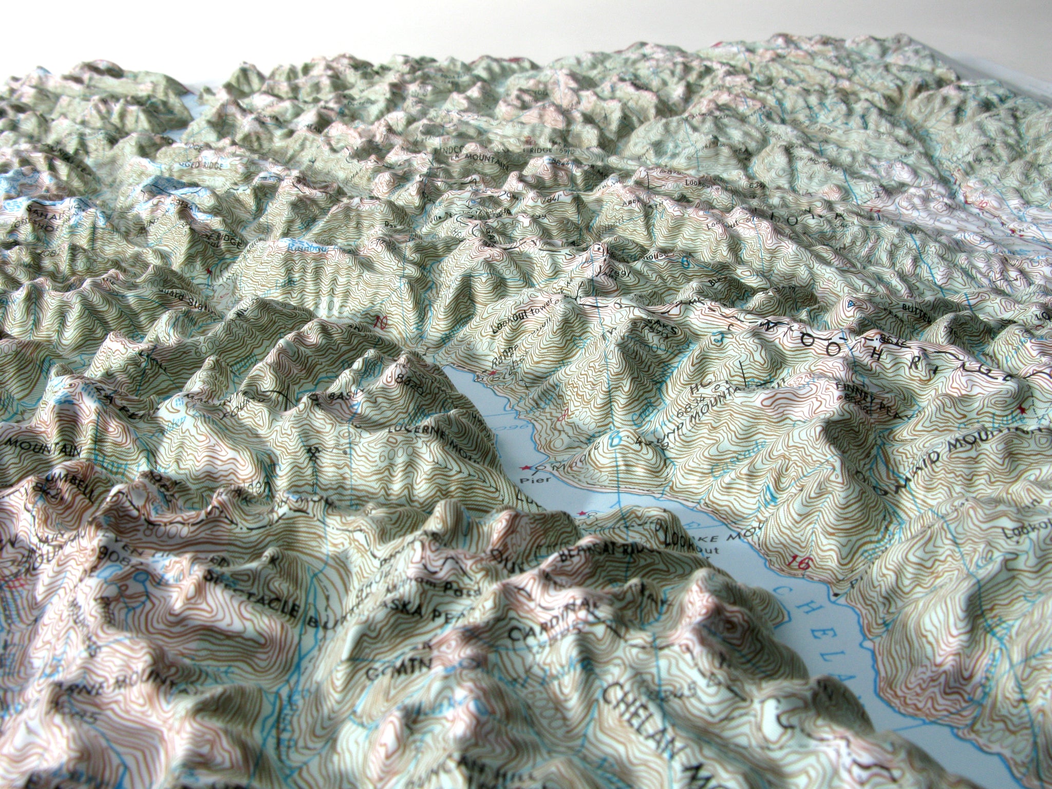 Concrete USGS Regional Raised Relief 3D map – RaisedRelief.com